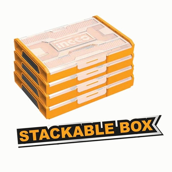 INGCO STACKABLE PLASTIC BOX 13 6 X 10 X 2 4 HKTV01 The Plumbers Depot